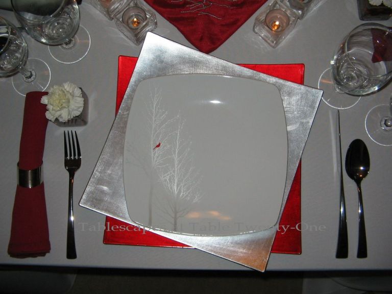 Winter Cardinal | Tablescapes at Table /Twenty-One