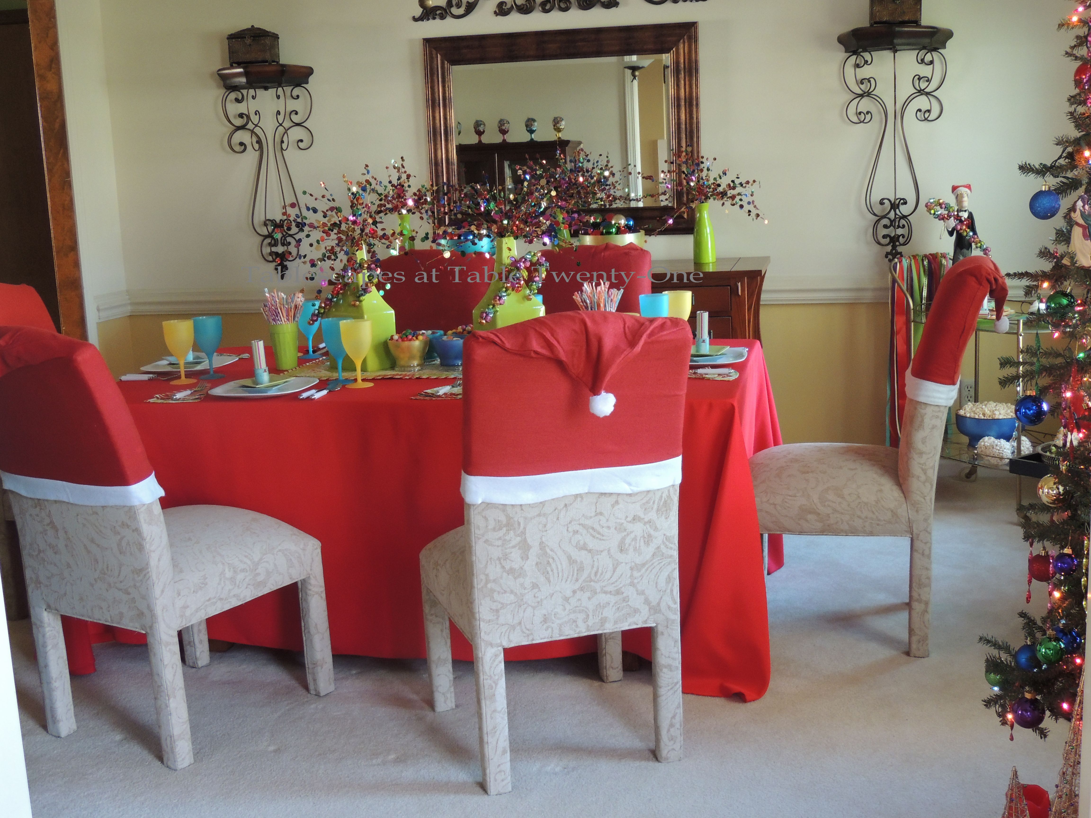 Kaleidoscope Christmas – Multi-Color Kids’ Tablescape | Tablescapes at ...
