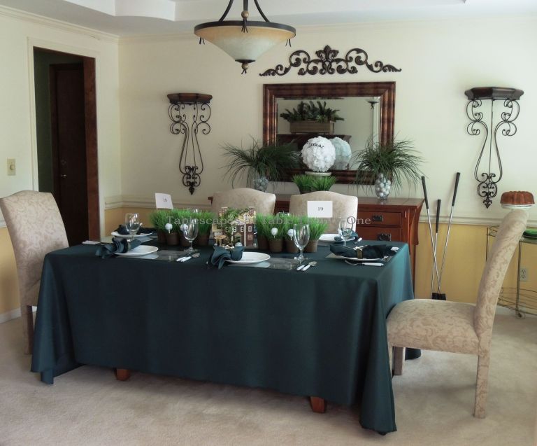 golf tablescape | Tablescapes at Table /Twenty-One